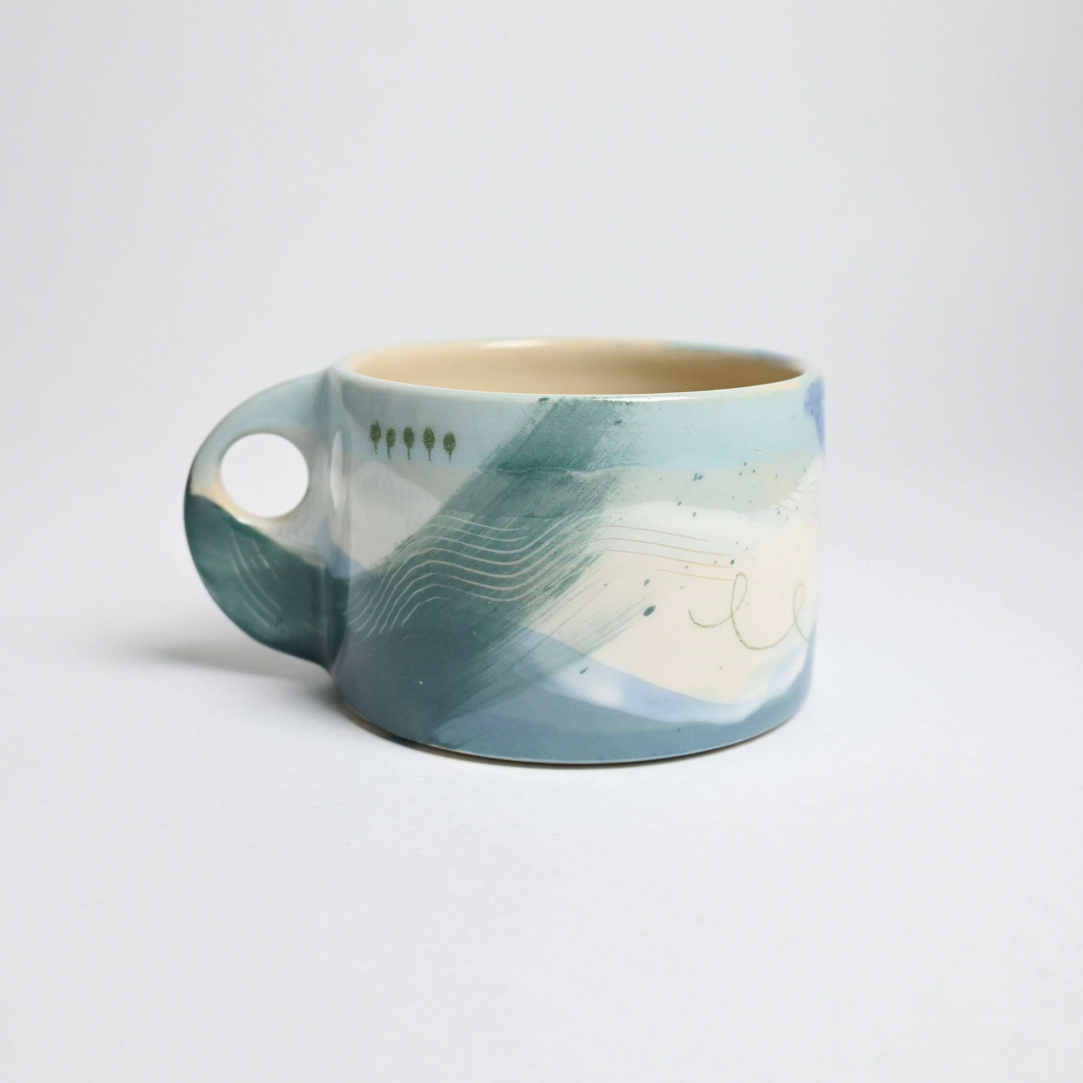 Ceramic Wide Mug - Landscape #4 by Made & Matter